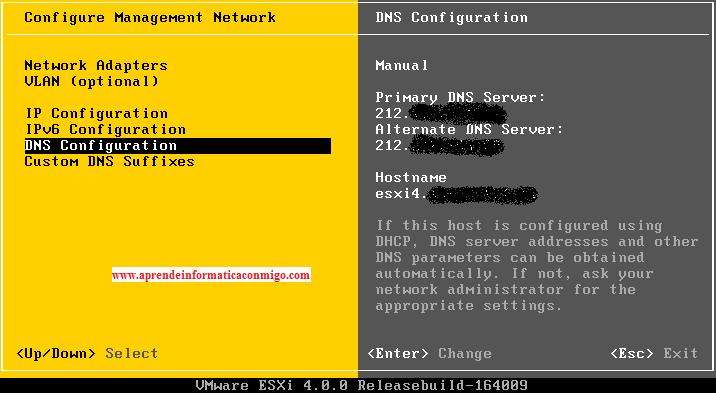 Configuracion IP en vSphere ESXi 4.0 - Direct Console - Aprende Informatica Conmigo
